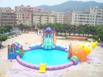 China Rental business / Party Amusement Inflatable Water Park Octopus Slide for sale