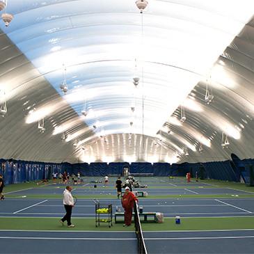 China Tripple Stitch PVC Sports Inflatable Tennis Court UV Resistant for sale