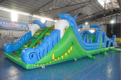 China 15x4x3mH Inflatable Obstacle Course Tear Resistance for sale
