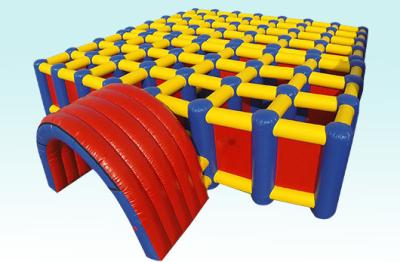 China Interactive Game Inflatable Maze With Full Digital Printing for sale
