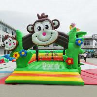China Green Color 5mx5m Inflatable Bouncer Double Tripple Stitch for sale