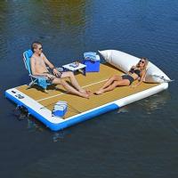 China Drop Stitch DWF Air Pontoon Inflatable Floating Dock Deck Platform for sale