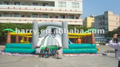 China 680g/cm2 Inflatable Amusement Park Child Funny Combo Bouncer Slide for sale