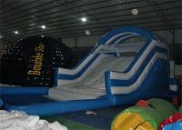 China 0.55mm PVC Blue Mini Children Commercial Inflatable Slide With Pool EN14960 for sale