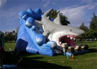 China Giant 8M Length Outdoor Commercial Inflatable Shark Slide For Players for sale