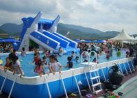 China Commercial Rectangular Above Ground 12ft Steel Framed Swimming Pools for sale
