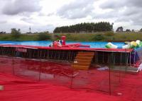 China Customized Portable Outdoor Above Ground Metal Frame Swimming Pools EN14960 for sale