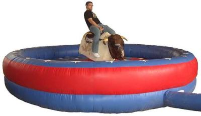 China Adult Playing Inflatable Mechanical Bull , Tarpaulin Mechanical Rodeo Bull for 1 Person for sale
