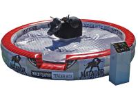 China Deluxe Inflatable Mechanical Bull , Round PVC Inflatable Mat Mechanical Rodeo Bull for sale