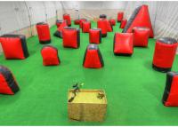 China Outdoor Shooting Inflatable Sport Games , Red PVC Inflatable Paintball Guns for sale