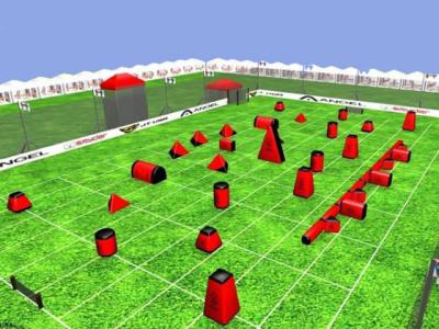 China Commercial Inflatable Sports Games , PVC Tarpaulin Inflatable Paintball Field for Outdoor for sale