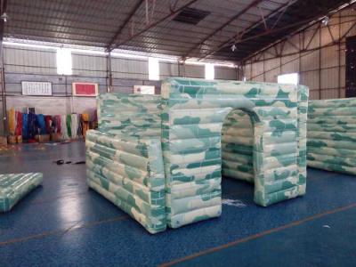 China Camouflage Inflatable Sports Games , Inflatable Paintball Bunker Broken Wall for sale