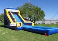 China Fire Resistant PVC Tarpaulin Giant Inflatable Water Slides For Rent for sale