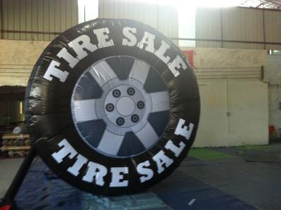 China Fantastic Plato PVC Tarpaulin Inflatable Advertising Products Wheel Model for sale