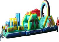 China ODM Cartoon Inflatable Obstacle Course , Vertical Rush Obstacle Course Inflatables for sale