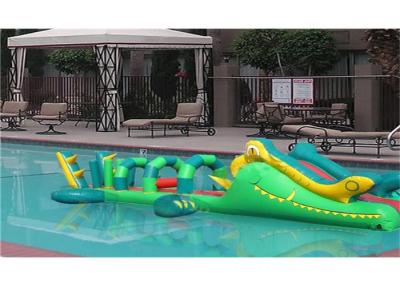 China Inflatable Outdoor Toys Floating Blow Up Obstacle Course For Water Park for sale