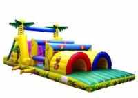 China Colorful Inflatable Jungle Obstacle Course / Toddler Obstacle Course For Kids for sale