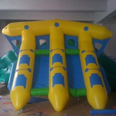 China PVC Tarpaulin Inflatable Water Flying Fish Boat With Logo printing for sale
