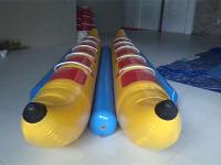 China 10 Seats Inflatable Toy Boat , Double-tripple stitch Inflatable Banana Boat for sale