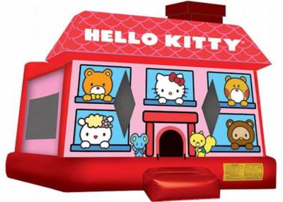 China Cute Red Inflatable Bouncer , Hello Kitty Inflatable Bouncer For Kid Playing for sale
