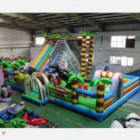 China EN71 Inflatable Fun City 12x8m Jurassic Dinosaurs Theme Bouncy Castle for sale