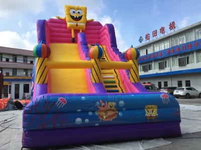 China 1000D Plato Commercial Inflatable Slide Jumping Castle Air Bounce House for sale