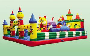 China Tripple Stitch Inflatable Amusement Park Bouncing Castle Obstacle Course for sale