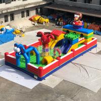 China Customize Kids Air Inflatable Bouncer Cartoon Theme Amusement Park 20mL*10mW*4mH for sale