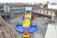 China Commercial 0.55mm PVC Inflatable Bounce House Water Slide 20mL*8wW*7mH for sale