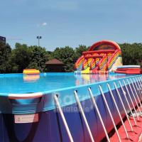 China Plato Portable Water Pool Inflatable Metal Frame Swimming Pool for sale