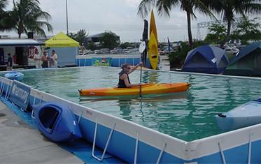 China Custom Above Ground Metal Frame Swimming Pools For Adult And Kids for sale