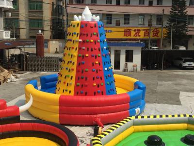 China Outdoor PVC Inflatable Rock Climbing Wall Jumping Bouncy Castle for sale