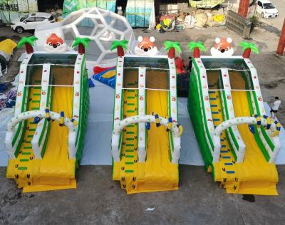 China Safety Adults Size PVC Inflatable Water Slides Fire Resistant for sale