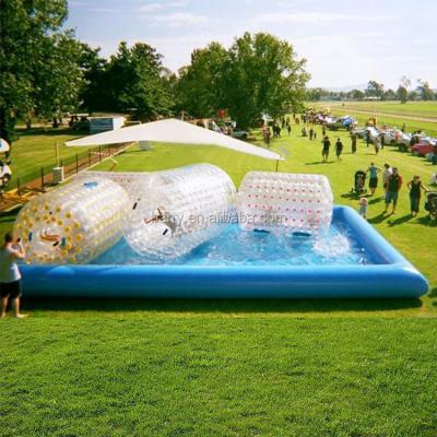 China Large Inflatable Water Roller Pool 10m*10m For Amusement Park for sale