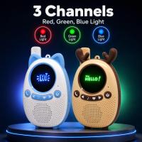 China Kids Walkie Talkie 2 Way Radio with 1.5KM Working Range 3 Channels Clear Sound Easy to Operate Rechargeable Portable Communication Device for Children Toys and Family Indoor and Outdoor for sale