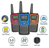 China 2 Way 22 Channels 0.5W 3KM Kids Walkie Talkies 470MHz for sale