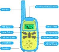 China Blue New Walkie Talkies 8-22 Channel Two Way Radio for Kids Up to 3KM Range handy talkie for sale