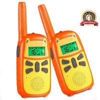 China Free license orange 8-22 channels outdoor walkie talkie with LED light two way radio for sale