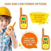 China Free license orange 8-22 channels outdoor walkie talkie with LED light two way radio for sale