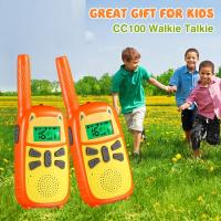 China Free license orange 8-22 channels outdoor walkie talkie with LED light two way radio for sale