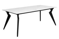 China 1800*900mm Ceramic Dining Table With Fixed Type And  Special Black  Base for sale