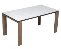 China 1500*800mm Ceramic Material Dining Table With Fixed Type Wooden  Leg for sale