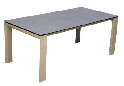 China 1800*900mm Ceramic Finished Dining Table With Fixed Type Wooden  Leg for sale
