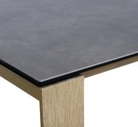 China 1800*900mm Ceramic Finished Dining Table With Fixed Type Wooden  Leg for sale
