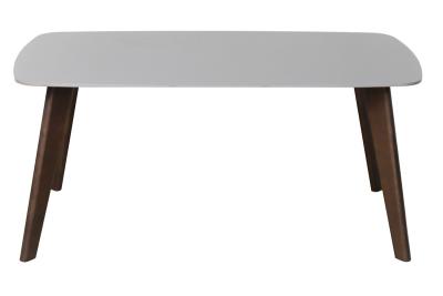 China 1600*850mm Ceramic  Top  Dining Table With Fixed Type Wooden  Leg for sale