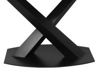 China 1700*900mm Ceramic Finished Dining Table With Fixed Type Black Metal  Base for sale