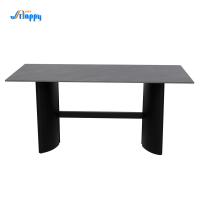 China 1650mm Length Black Ceramic Dining Table High Stability For Home use DT-1020 for sale