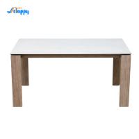 China Customized White Ceramic Top Dining Table Ceramic Top Kitchen Table 1500*800mm for sale