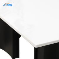 China Modern Ceramic Table Top Dining Table Long Lasting With Flat Packed Aluminum Frame for sale