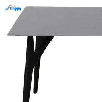 China Customized Size Ceramic Top Dining Table Industrial With Iron Frame for sale